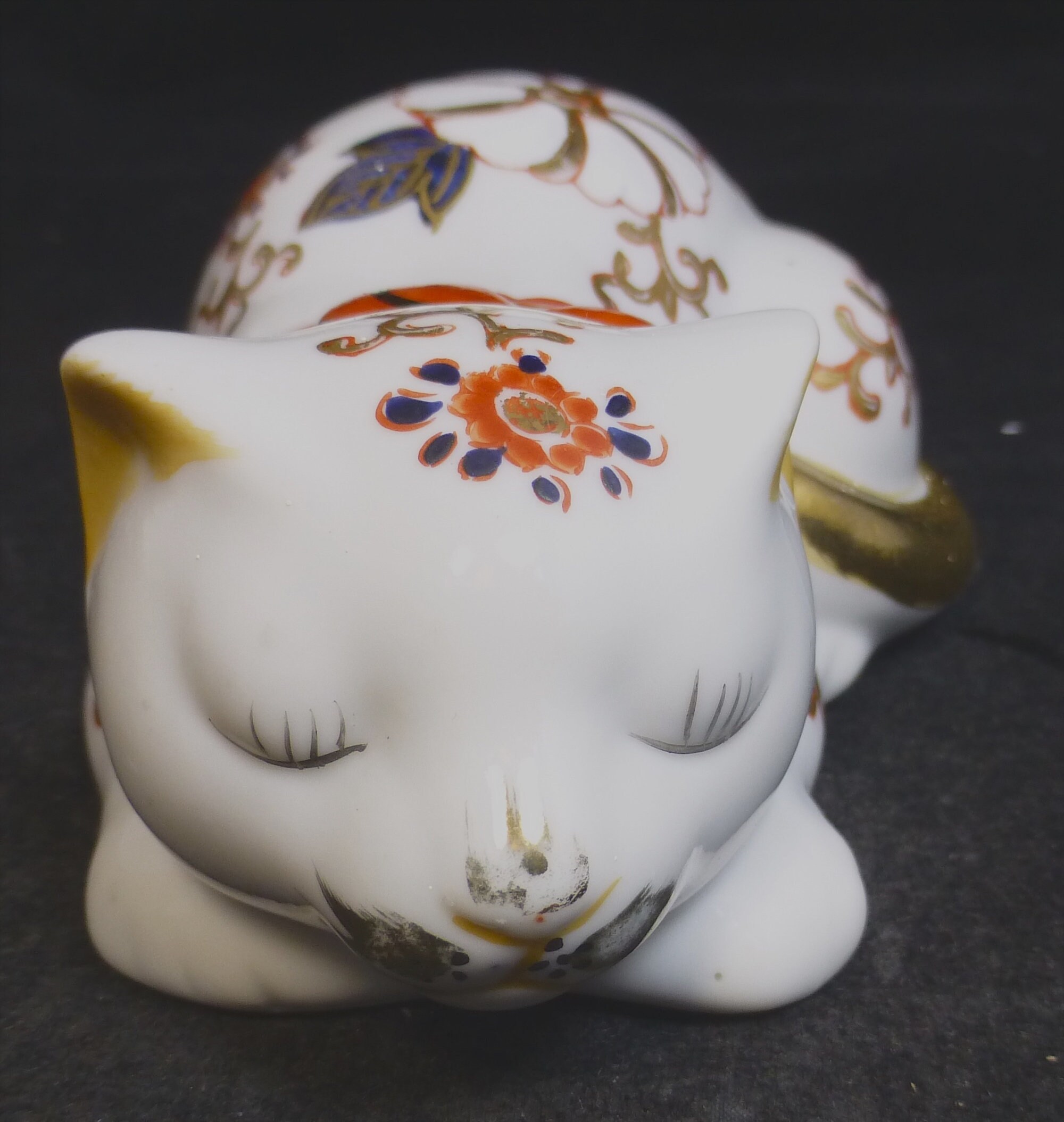 Librasco Japan Imari Hand Painted Porcelain Cat Asleep - Etsy UK