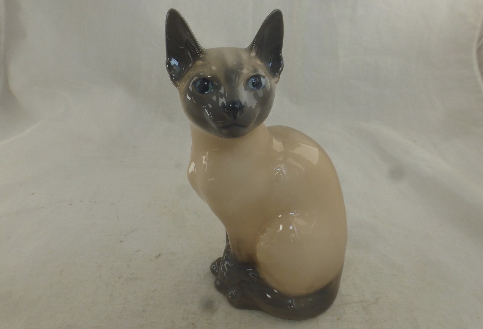 Vintage Large Royal Copenhagen of Denmark Siamese Cat Hand Painted ...