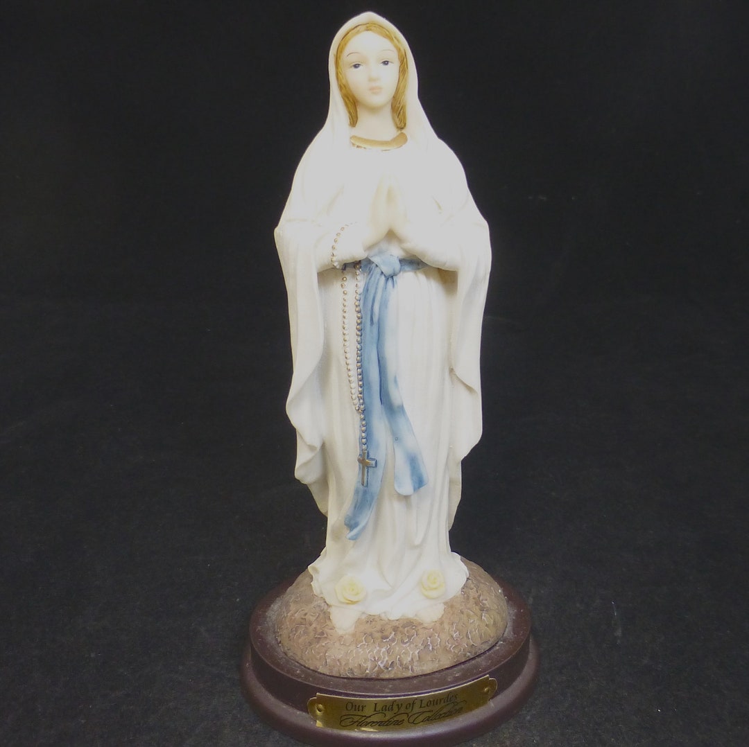 Italian Our Lady of Lourdes Figurine Florentine Collection - Vintage ...