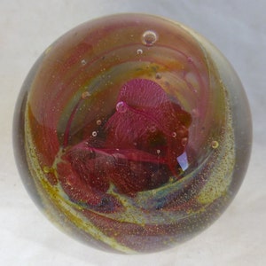 Kerry Glass of Ireland Pink and Gold Swirly Vintage Hand Blown Glass ...