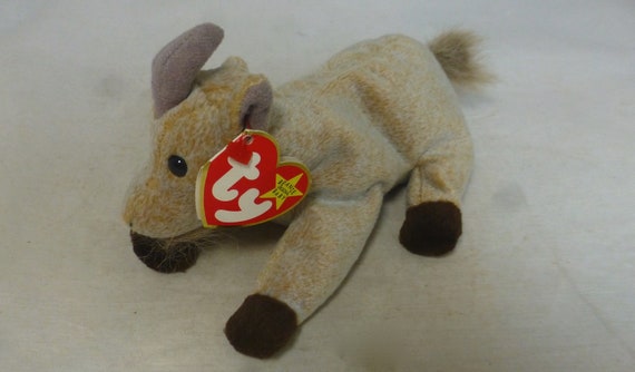 Ty Beanie Babies Goat Called Goatee With Tag and Label 1999 7.5 in L Cute Goat With Tufty Beard Horns and Hooves Soft Toy USA Design Etsy UK