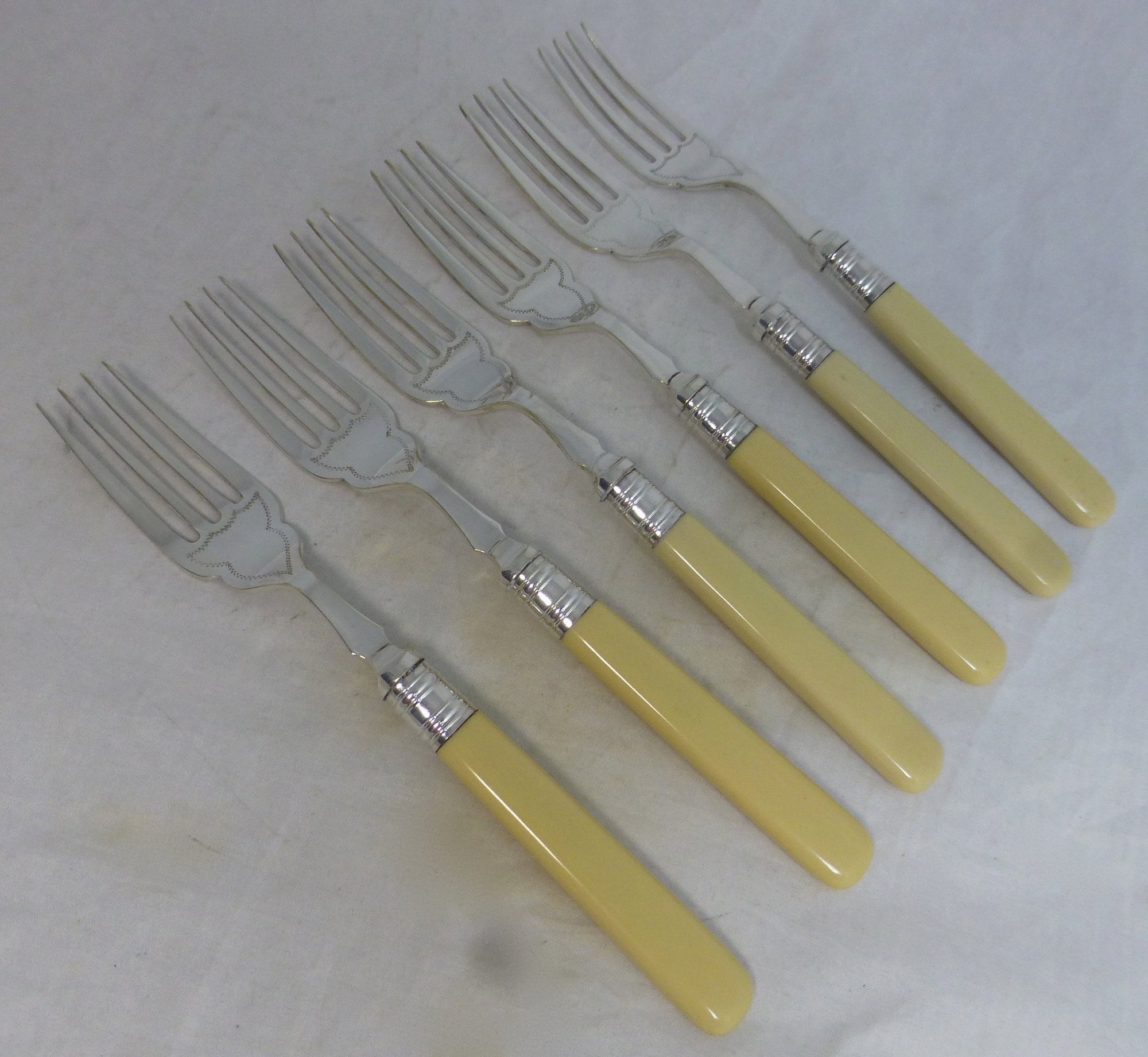 Art Deco Alex Clark & Co Welbeck Silver Plate and Ivorine Fish Knife ...