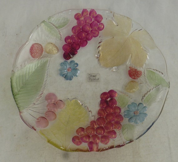 Vintage Soga Japan Shallow Glass Bowl / Plate 8 in D Hand - Etsy