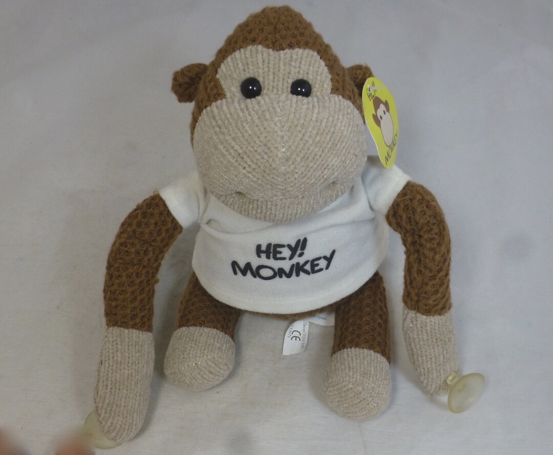 Large Hey Monkey Chimp Soft Plush Knitted Monkey Beanie Plush Toy With ...