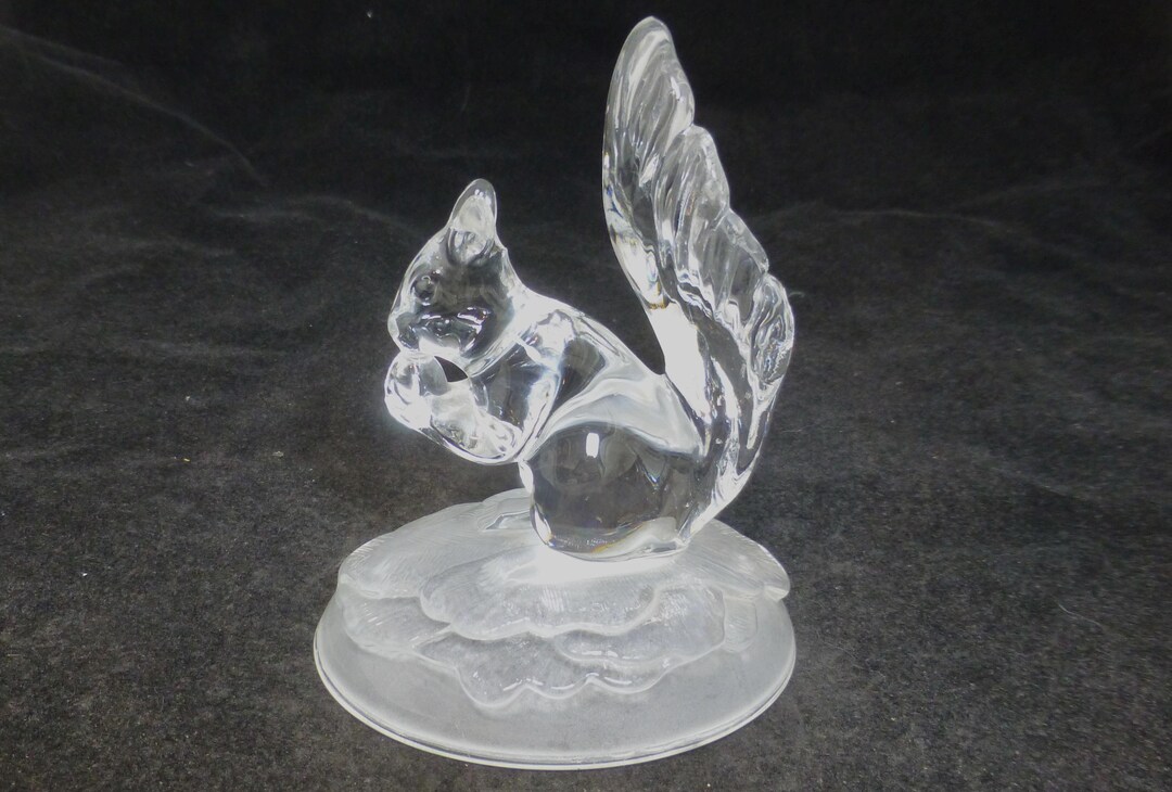 Vintage Cristal D’arques Lead Crystal Squirrel Animal Eating Nut ...