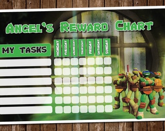 Ninja turtles chart | Etsy
