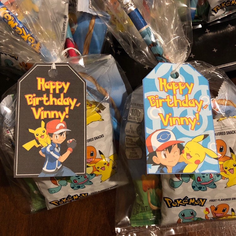 Pokemon Party Gift Tags Gift Tags Pokemon Party Kids Birthday Printable ...