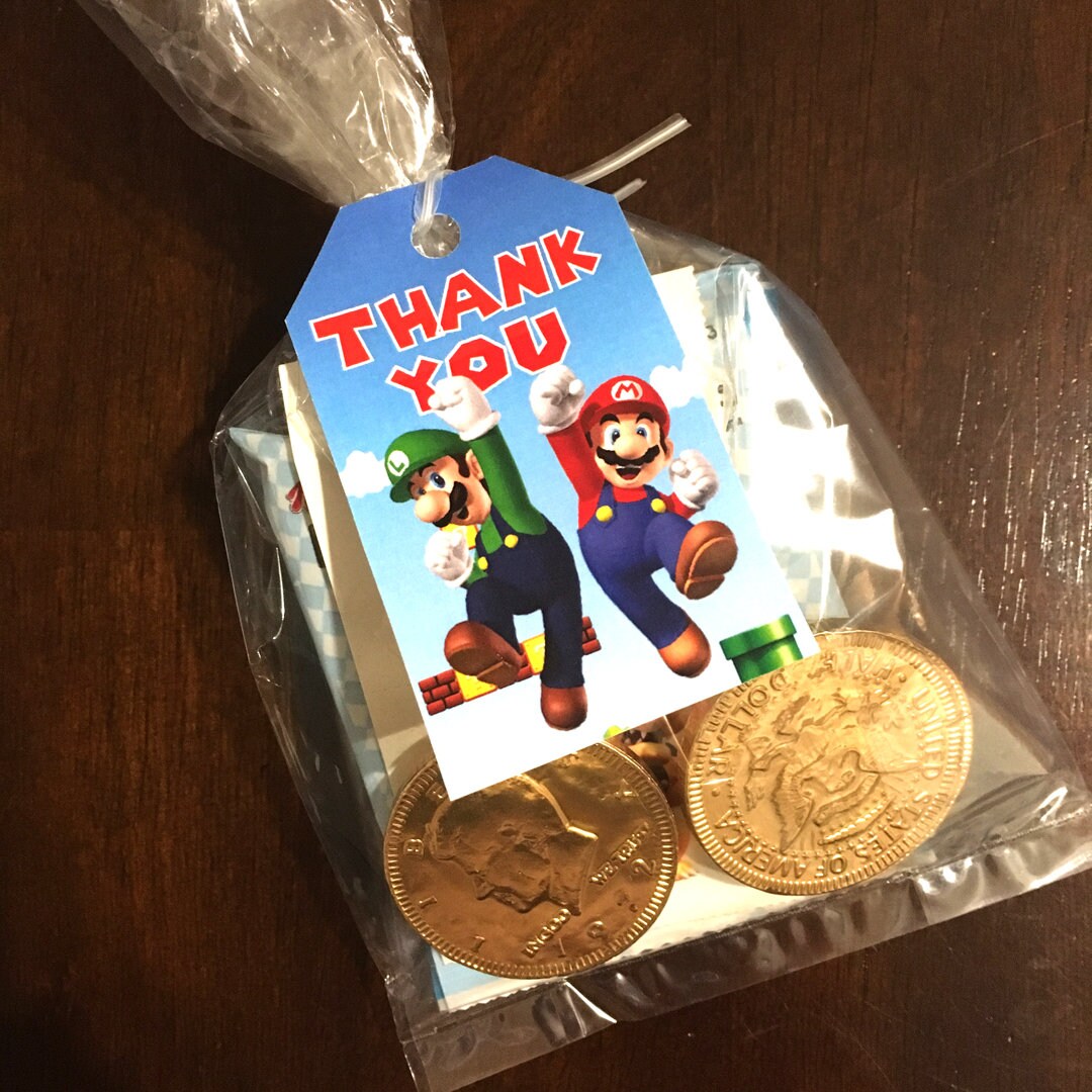 Super Mario Brothers Party Gift Tags | Mario Birthday | Kids Party ...