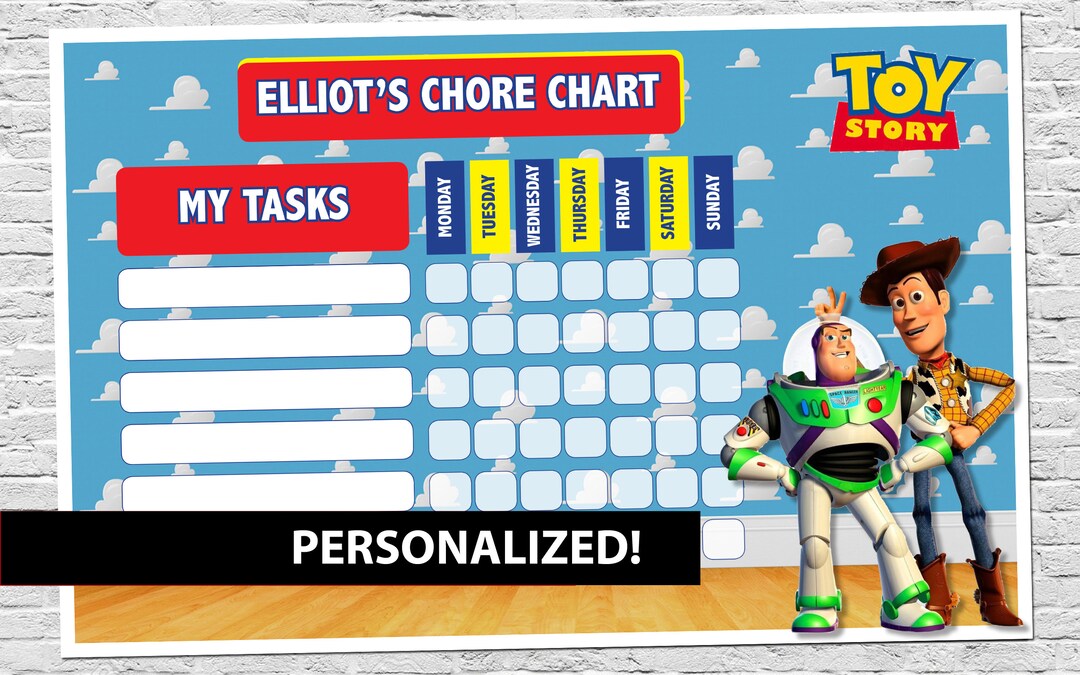 Toy Story Kids Reward Chart | Kids Chore Chart | Sticker Chart | Kids ...