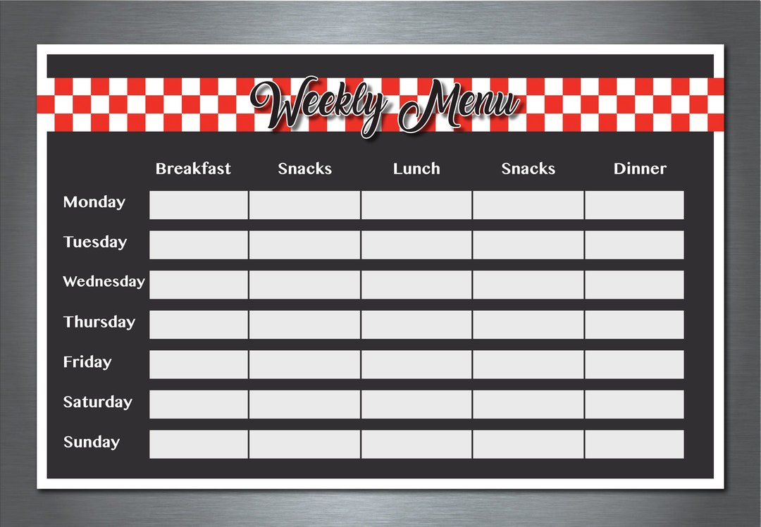 Weekly Menu Planner | Instant Download | 11x17 | Printable | Digital ...