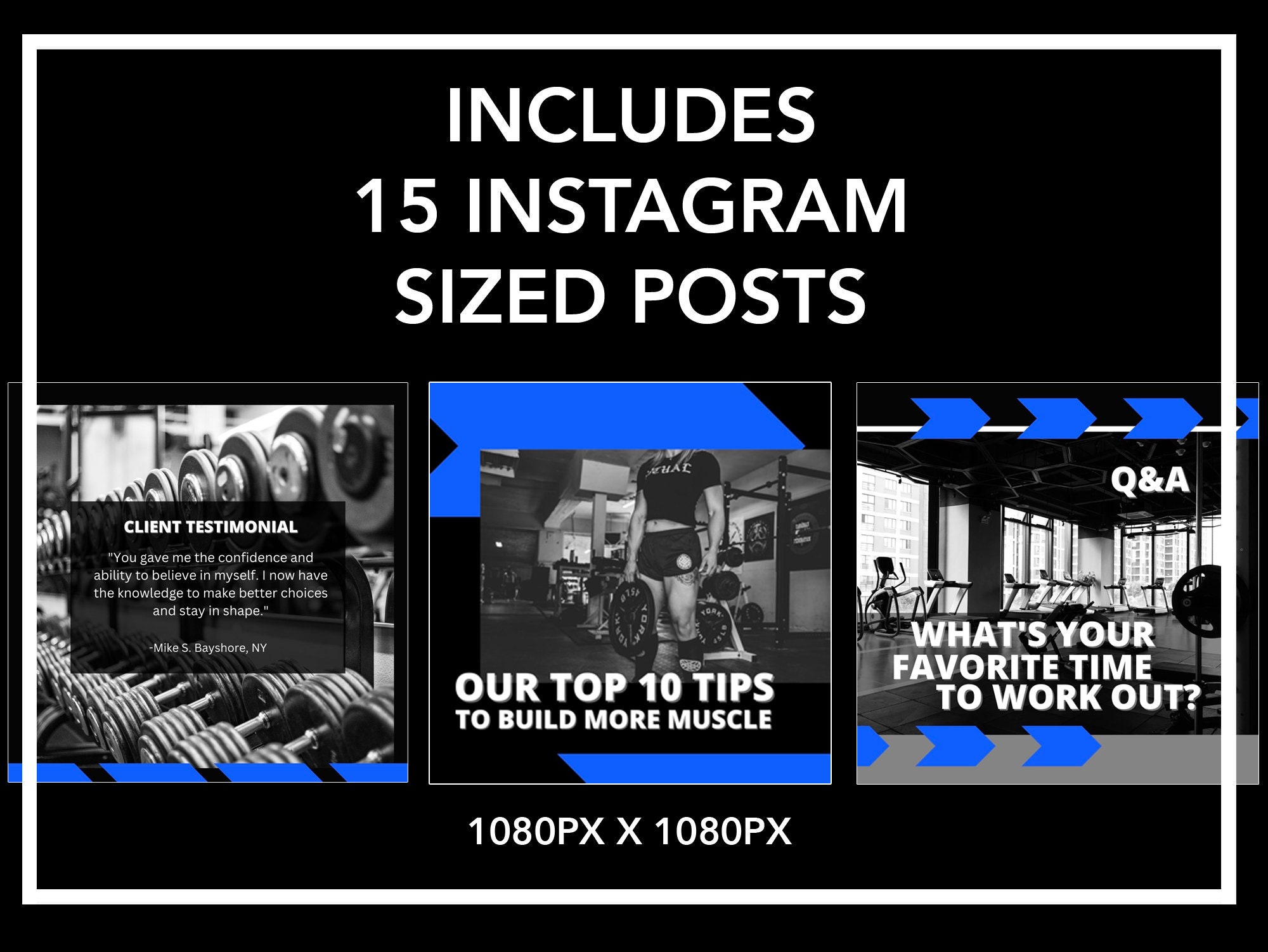 Fitness Instagram Post Templates | Personal Trainer Social Media Posts ...
