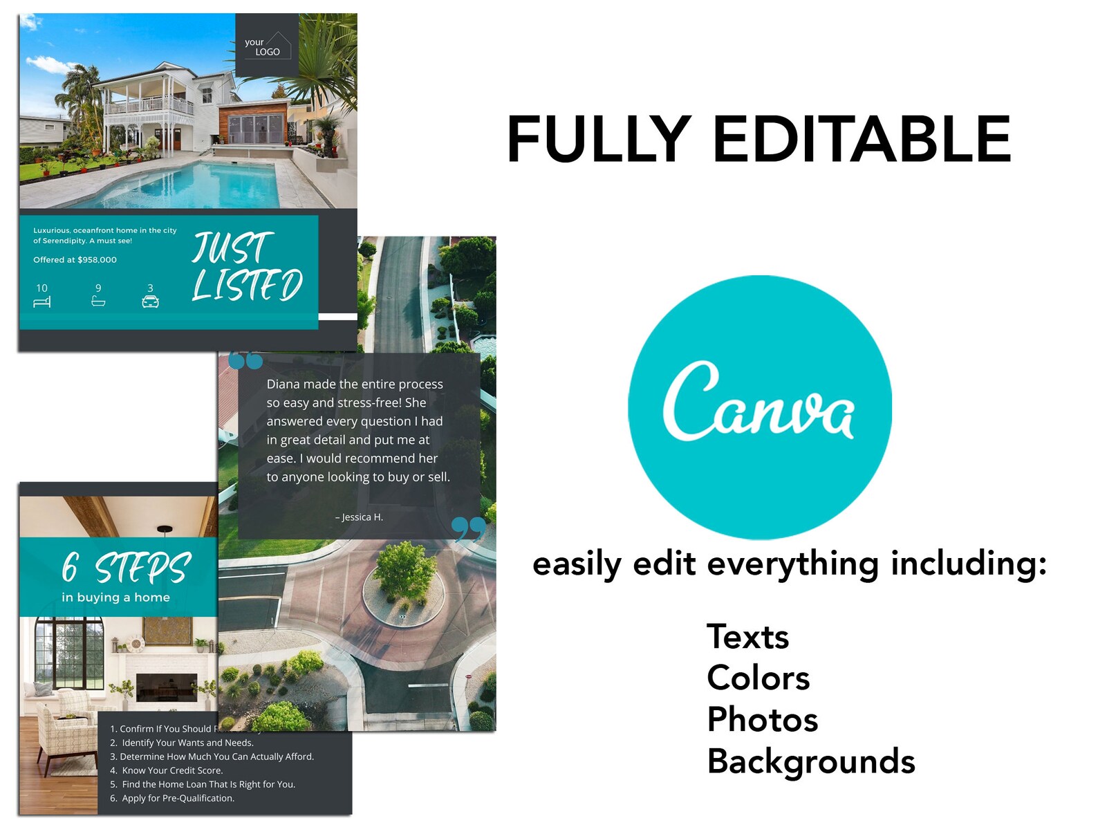 40 Real Estate Agent Instagram Post Templates | Real Estate Social ...