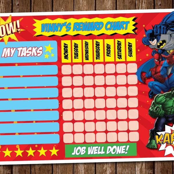 Kids Reward Chart - Etsy