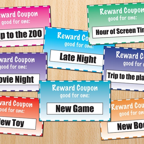 Kids Good Behavior Reward Ticket Printable Digital PDF Prize - Etsy