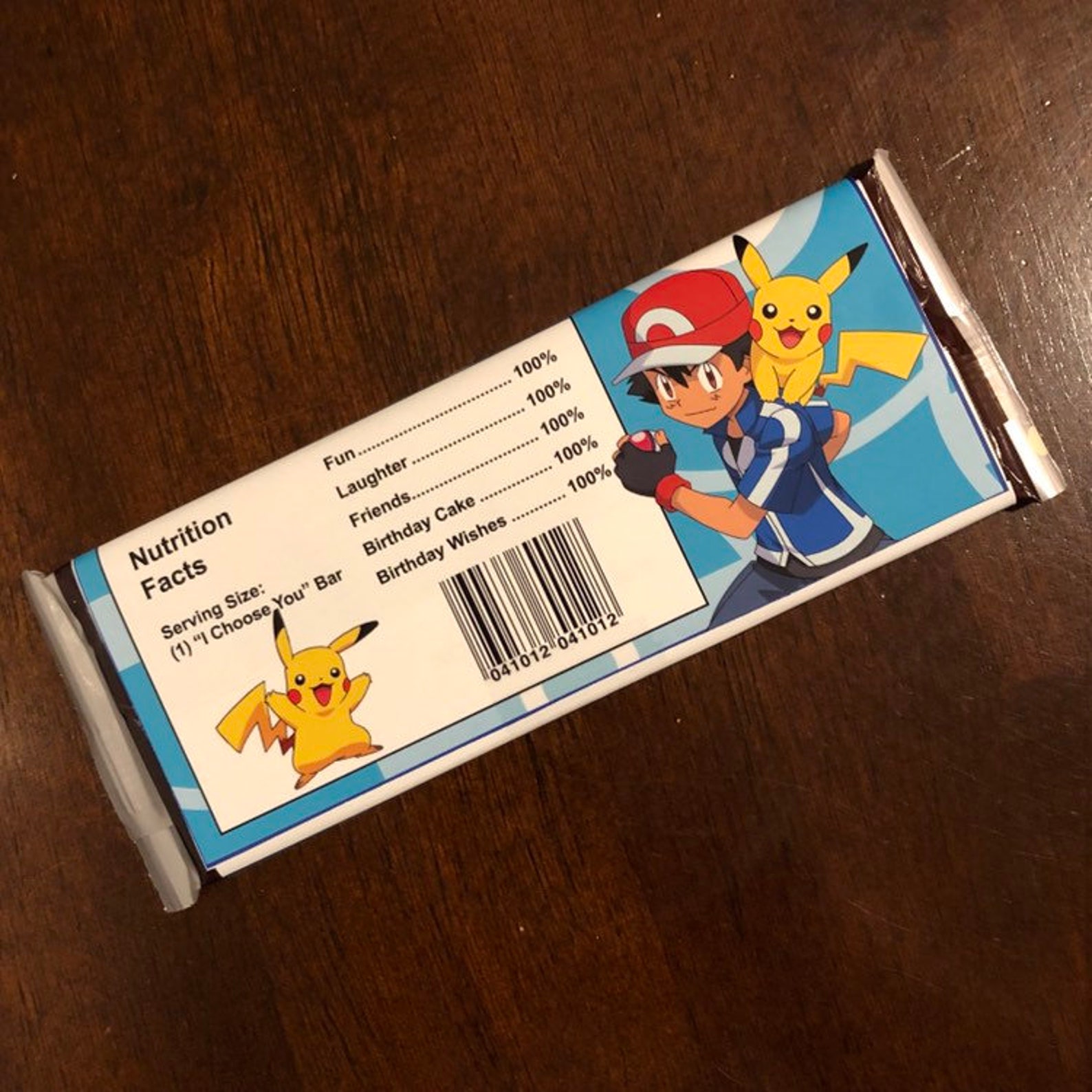 Pokemon Candy Bar Wrapper DIGITAL DOWNLOAD - Etsy