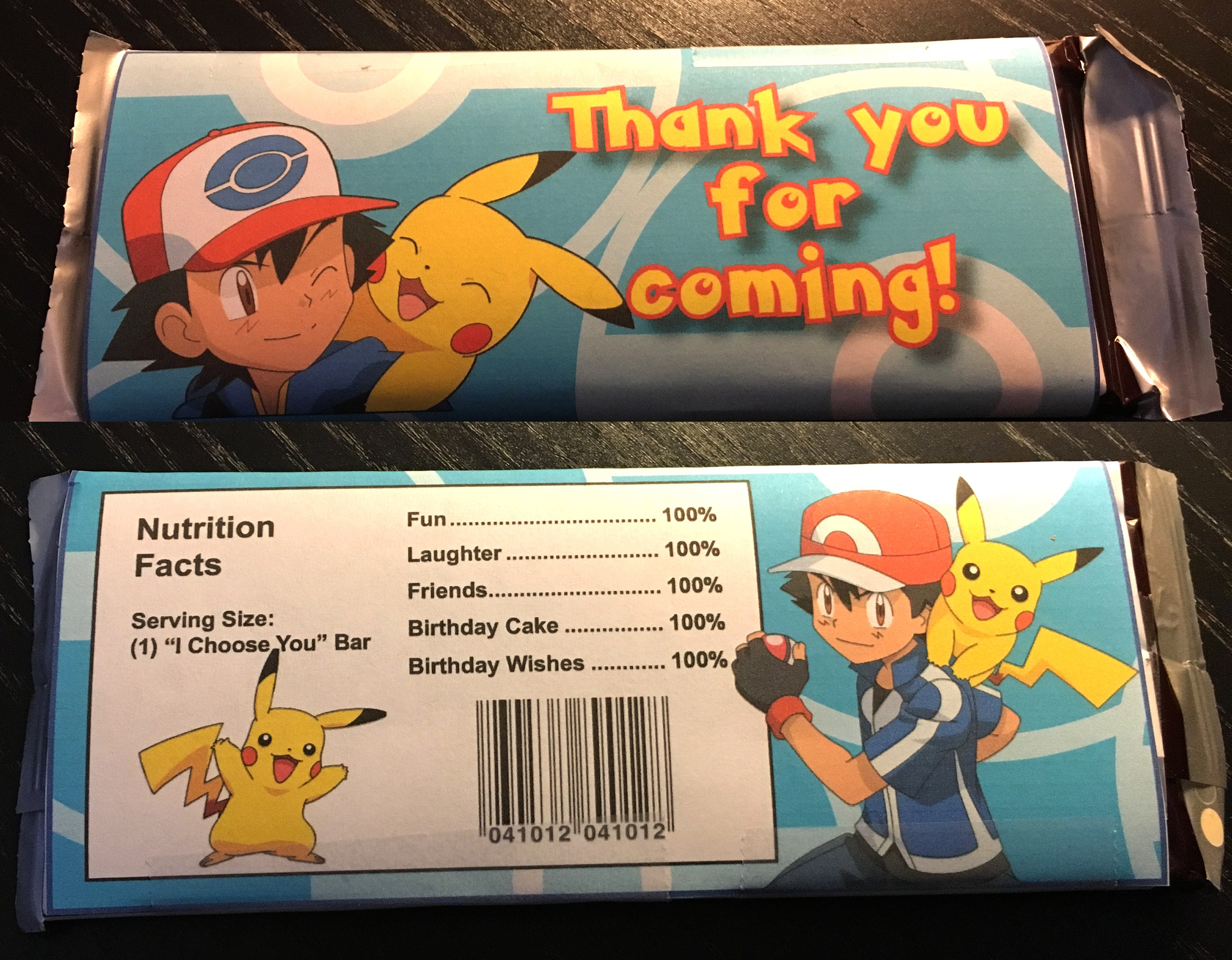 Pokemon Candy Bar Wrapper DIGITAL DOWNLOAD - Etsy