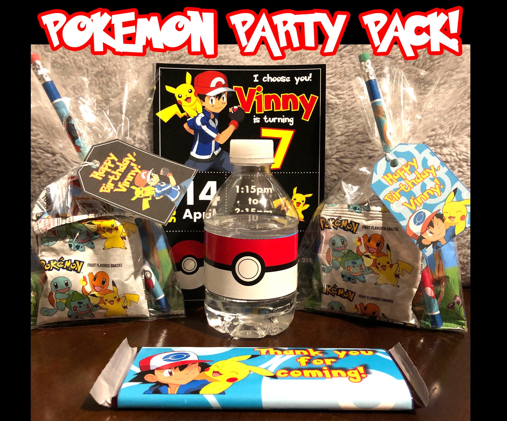 Pokemon Party Pack DIY Party Pack Pokemon Birthday Kids Party Printable ...