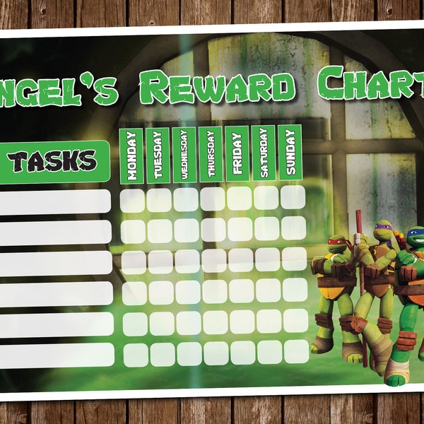 Ninja Turtles Chart - Etsy