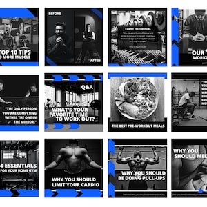 Fitness Instagram Post Templates | Personal Trainer Social Media Posts ...