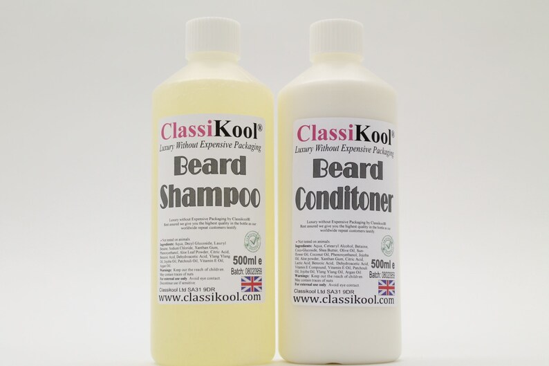 Classikool Men's Beard Shampoo and Conditioner: Vegan | Etsy