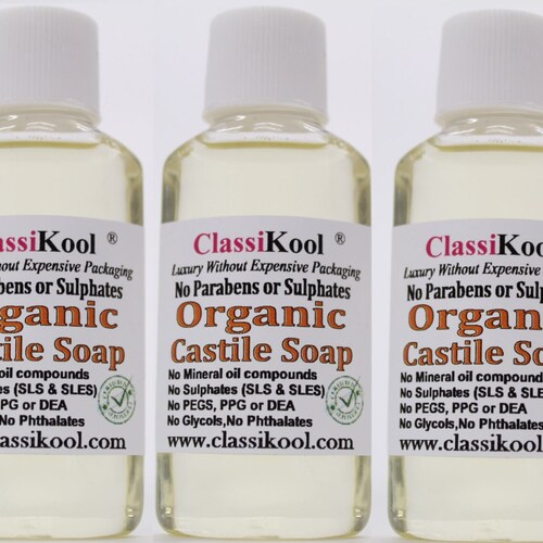 Classikool liquid Castile Soap Organic & Fragrance-free | Etsy