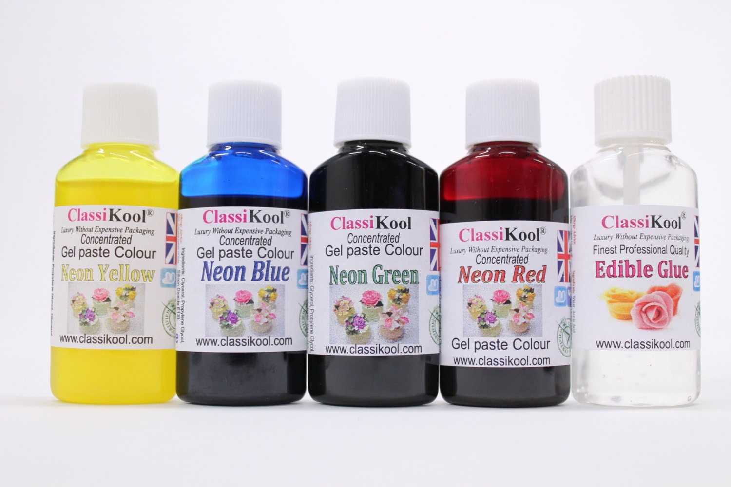 Classikool Food Colouring Sets of 4: Gel Droplet Neon & - Etsy
