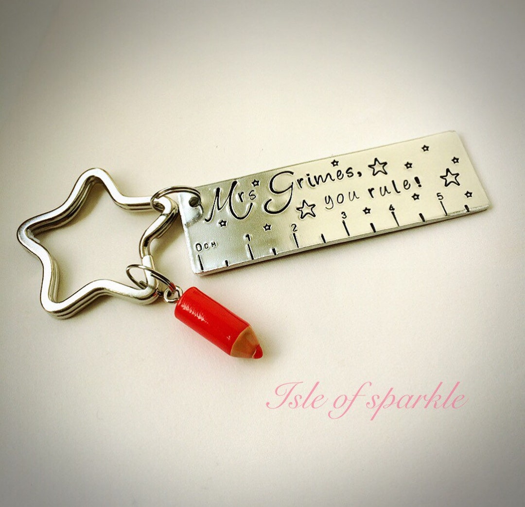 End of Year Personalised Teacher, Teaching Assistant Gift Hand Stamped ...