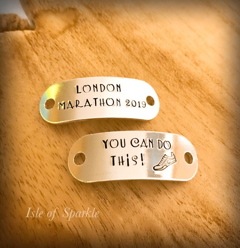 Hand Stamped London Marathon Trainer Tags for Motivation Motivational ...