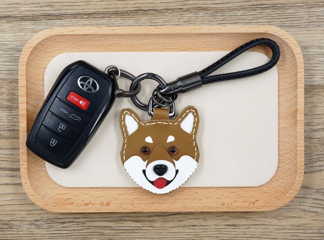 Leather Shiba Inu Bag Charm Handmade Shiba Charm Cute Shiba Leather ...