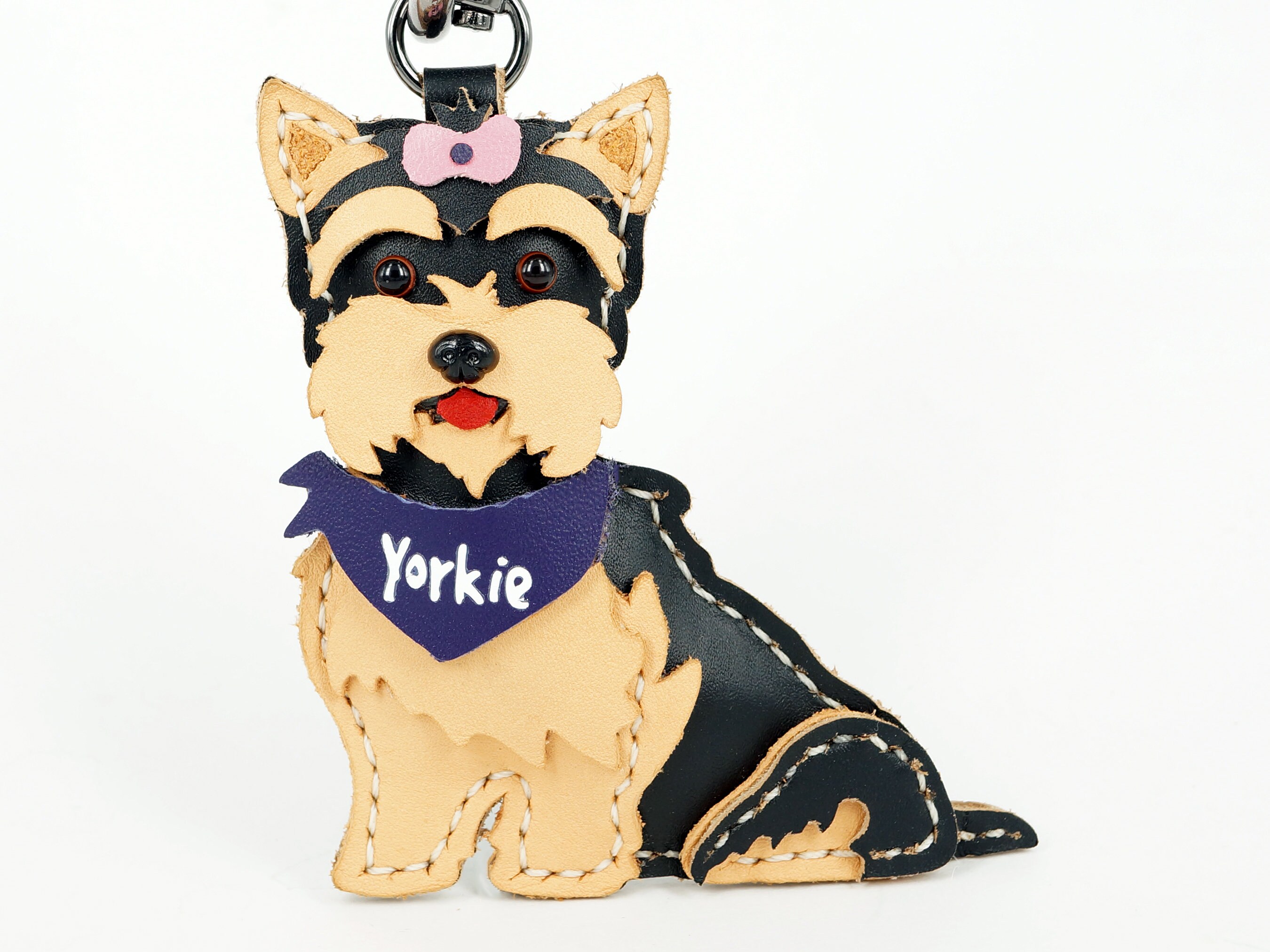 Yorkshire Terrier Genuine Leather Bag Charm Perfect Gift for | Etsy