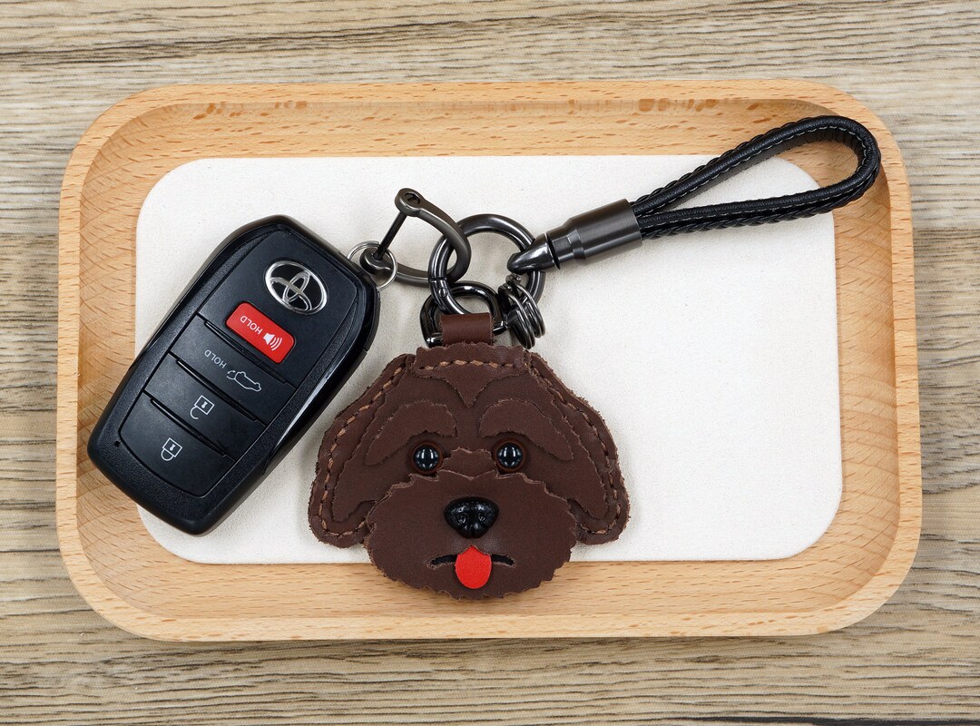 Leather Poodle Bag Charm Handmade Poodle Charm Cute Poodle Leather ...