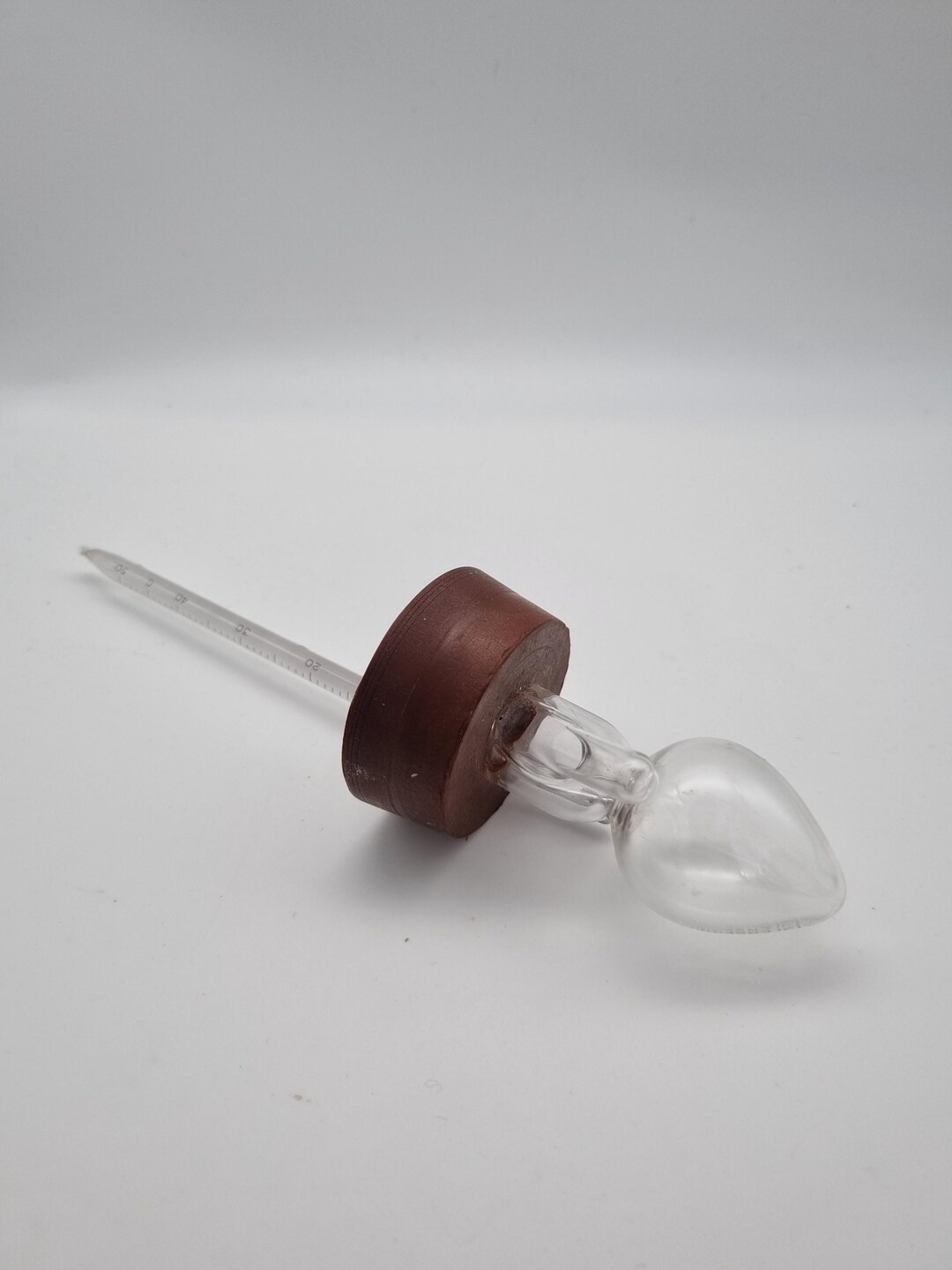 Science Laboratory Equipment / Thermometer / Pear Shape Flask and Bung ...