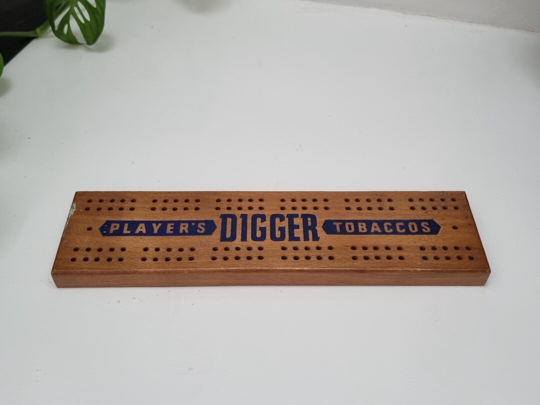 Vintage Wooden Cribbage Score Board / Players Digger Tobacco / Game ...