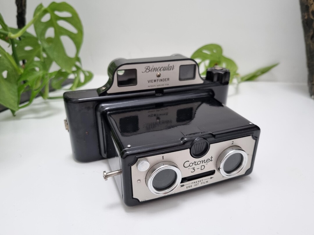 Coronet 3-D Camera / 1950s Stereo Film Camera / Bakelite / Binocular ...