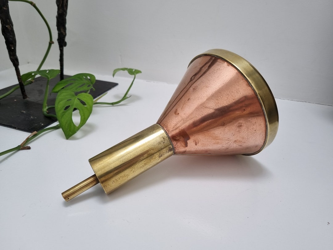 Antique Copper Wine Funnel / Brewers Funnel / Decanting Funnel ...