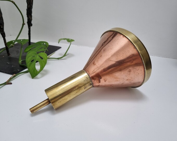 Antique Copper Wine Funnel / Brewers Funnel / Decanting Funnel ...