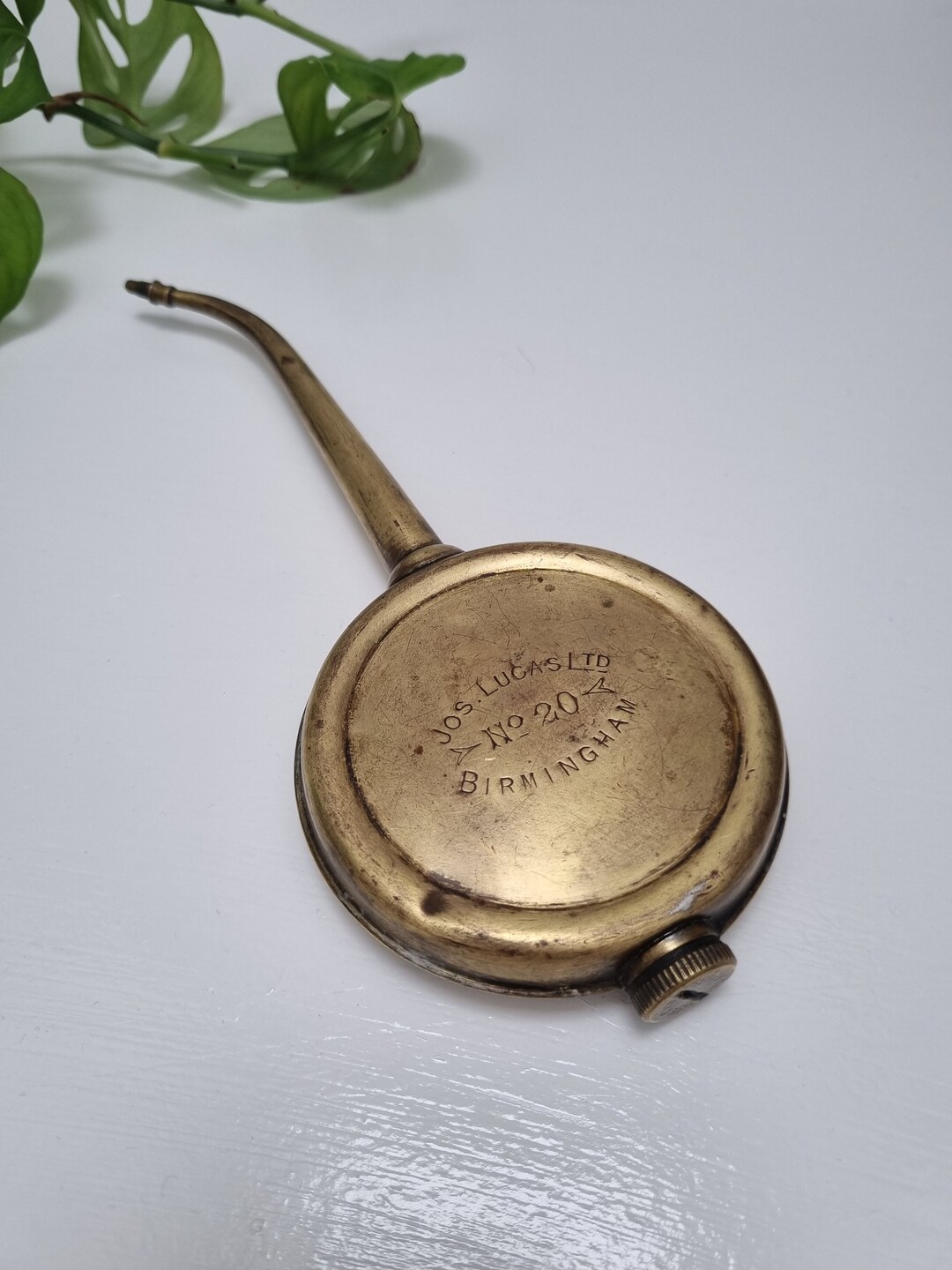 Joseph Lucas No 20 Brass Oiler / Oil Can Birmingham England Circa 1920s ...