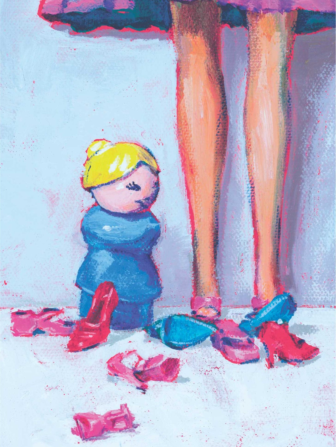 Shoe Envy- Matted Print of an Original Acrylic Painting by Greta Watkins - Etsy