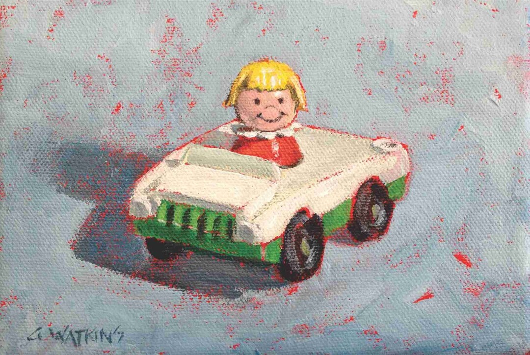 Go, Girl, Go- Matted Print of an Original Acrylic Painting by Greta ...