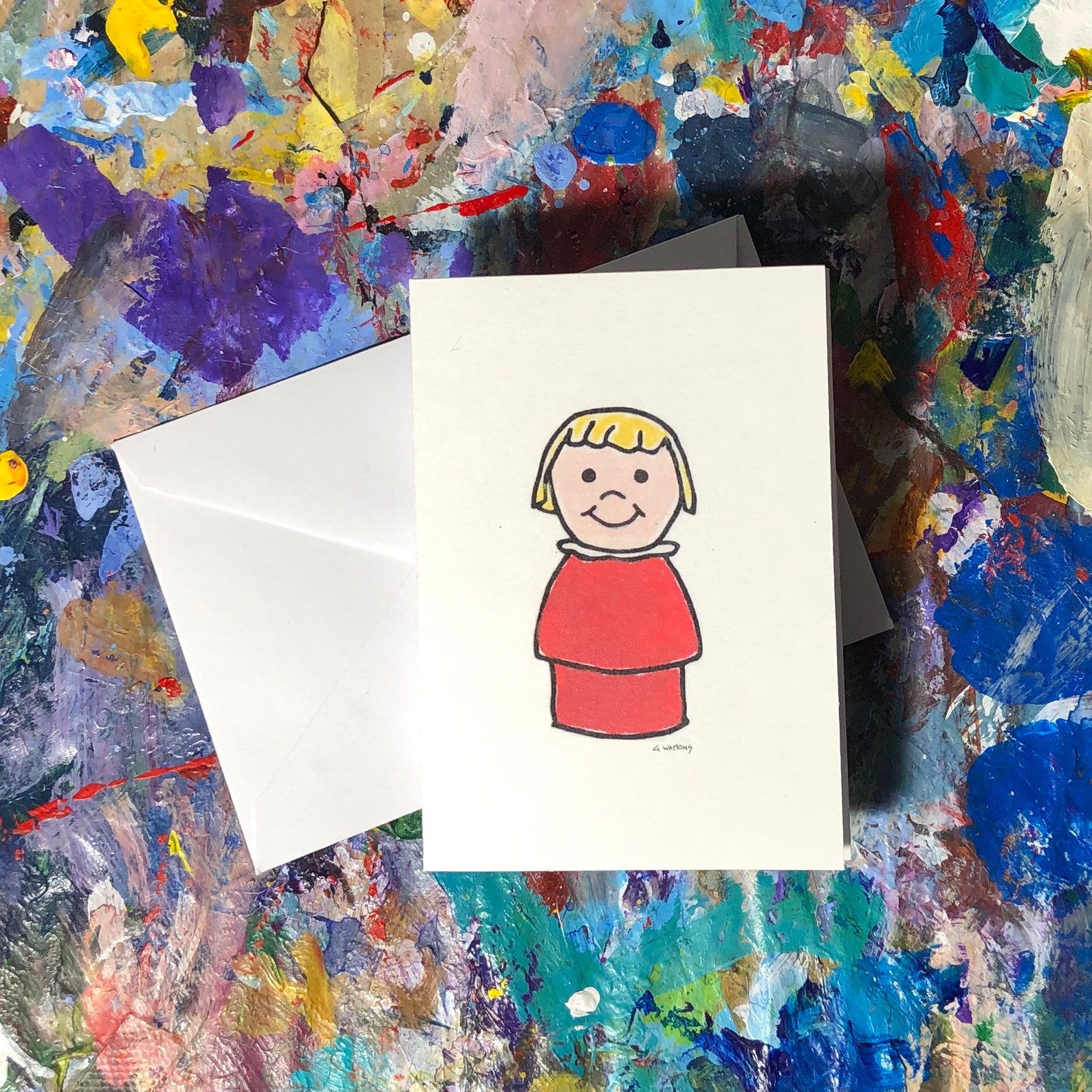 Tiny Cards With Fisher Price Little People Art - Etsy