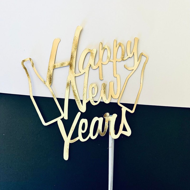 New Year Cake Topper - Etsy