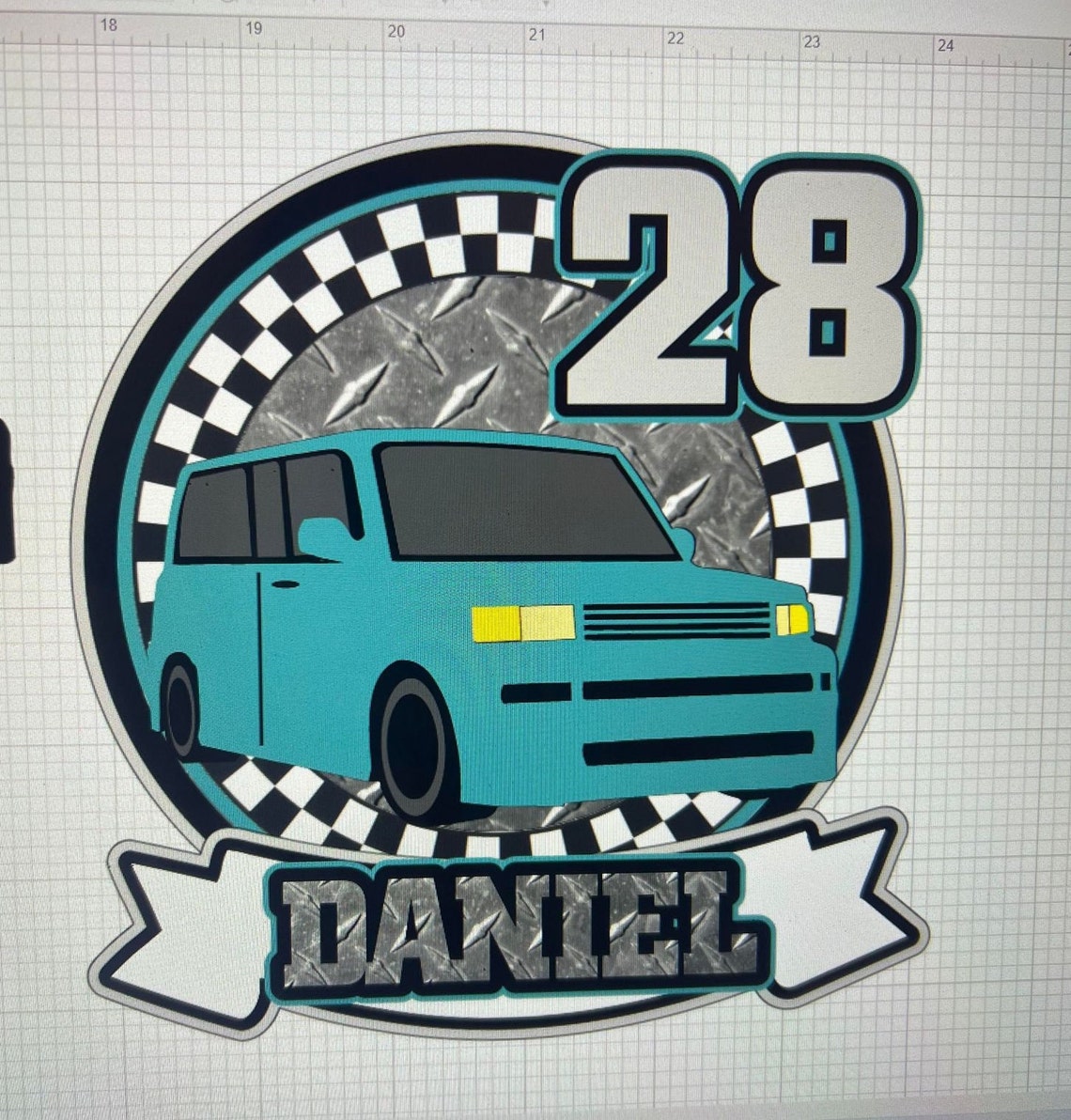 Custom Car Cake Topper With Name and Age Racecar Guy Topper - Etsy