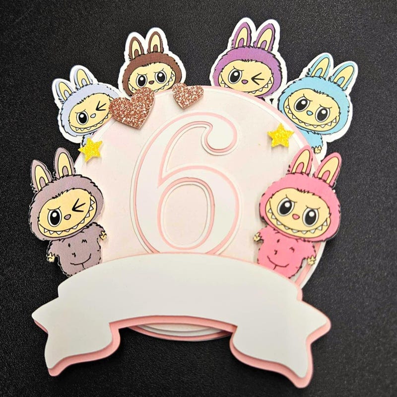Labubu Cake Toppers - Etsy