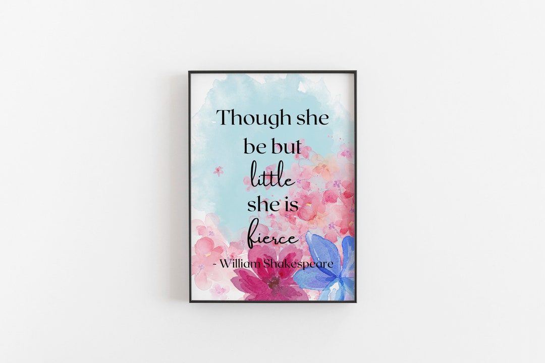 She is Fierce Quote, Printable Wall Art, Digital Print, Colorful Wall ...