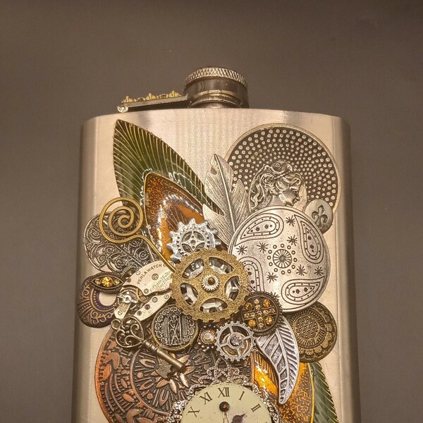 Steampunk Flask - Etsy