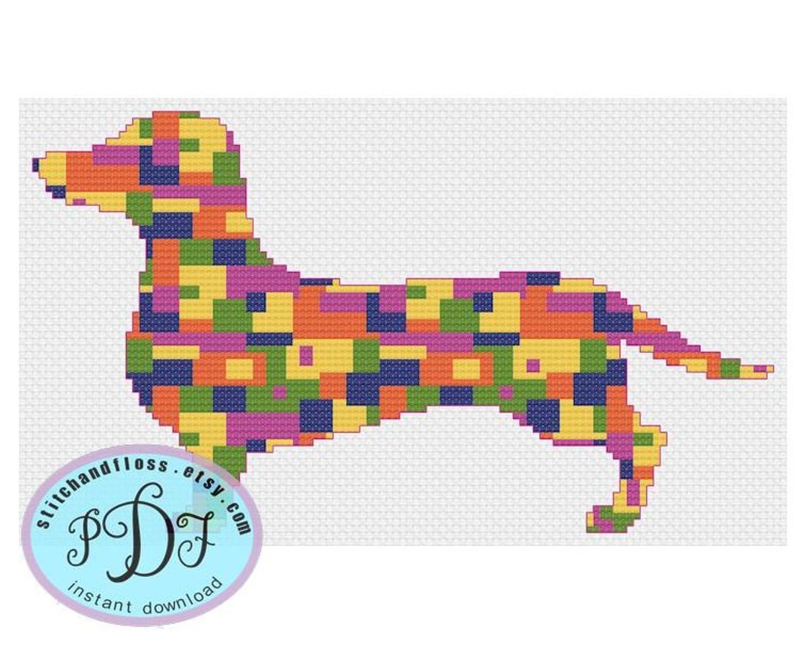 Save 33% Patterned Dogs Series 1: 5 Counted Cross Stitch Patterns ...