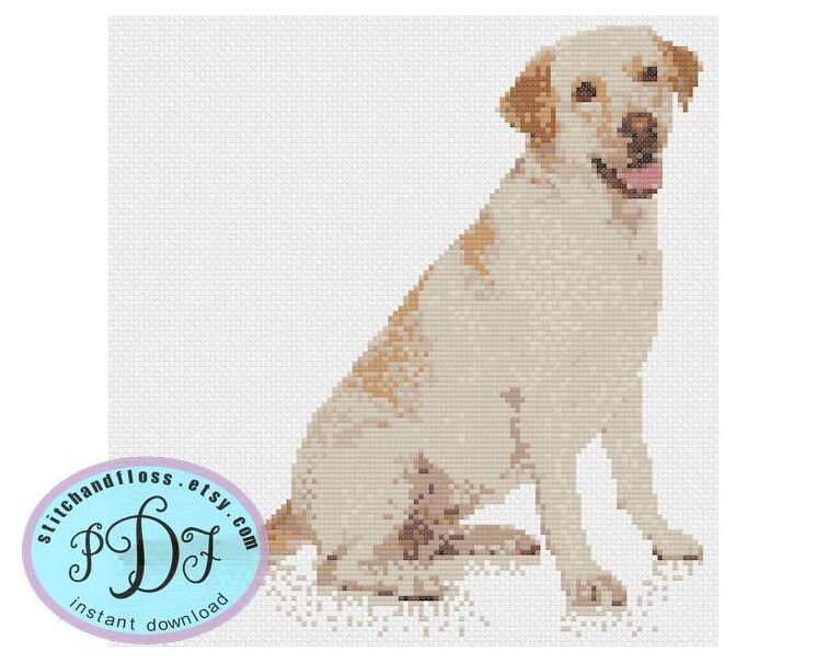 Labrador Retriever Photo Realistic Cross Stitch Pattern - Instant PDF ...