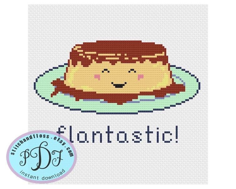 Flantastic! - Cute Original Cross Stitch Pattern PDF Instant Digital ...