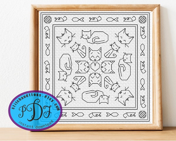 Blackwork Celtic Sampler, Cross Stitch PDF Pattern, Embroidery Pattern - Etsy Canada