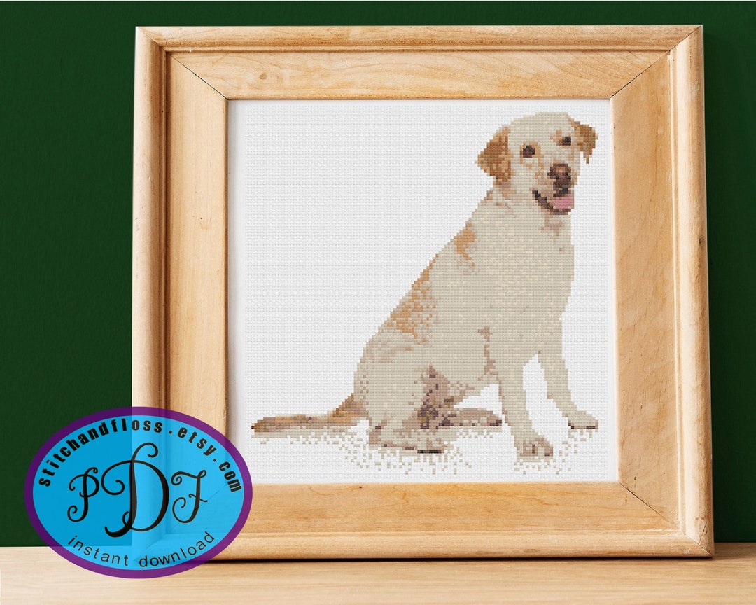 Labrador Retriever Photo Realistic Cross Stitch Pattern - Instant PDF ...
